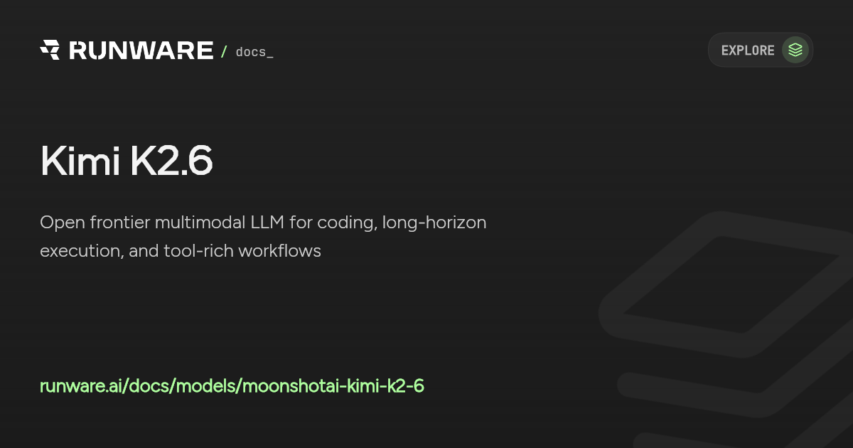 Kimi K2.6 Guides | Runware Docs